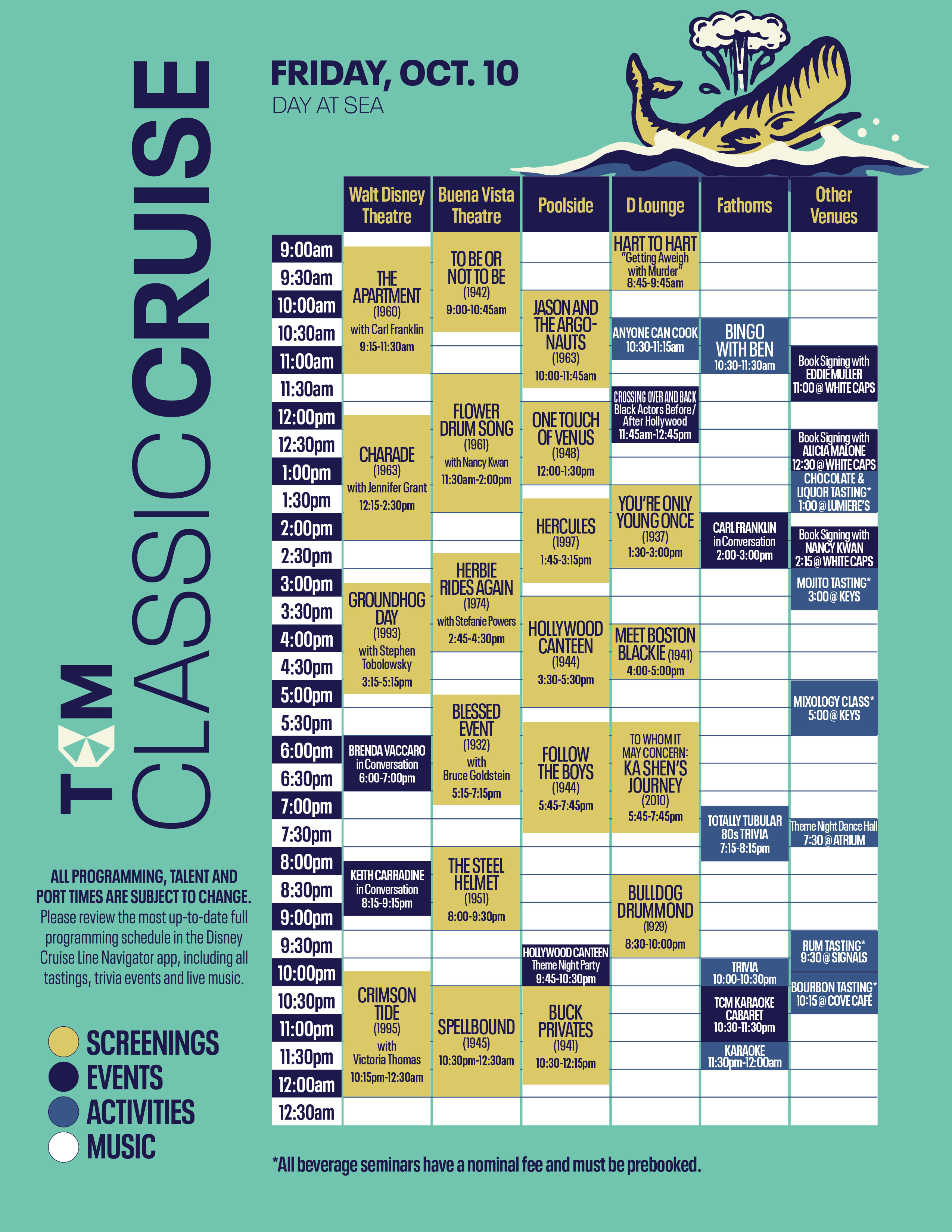 Schedule - TCM Classic Cruise