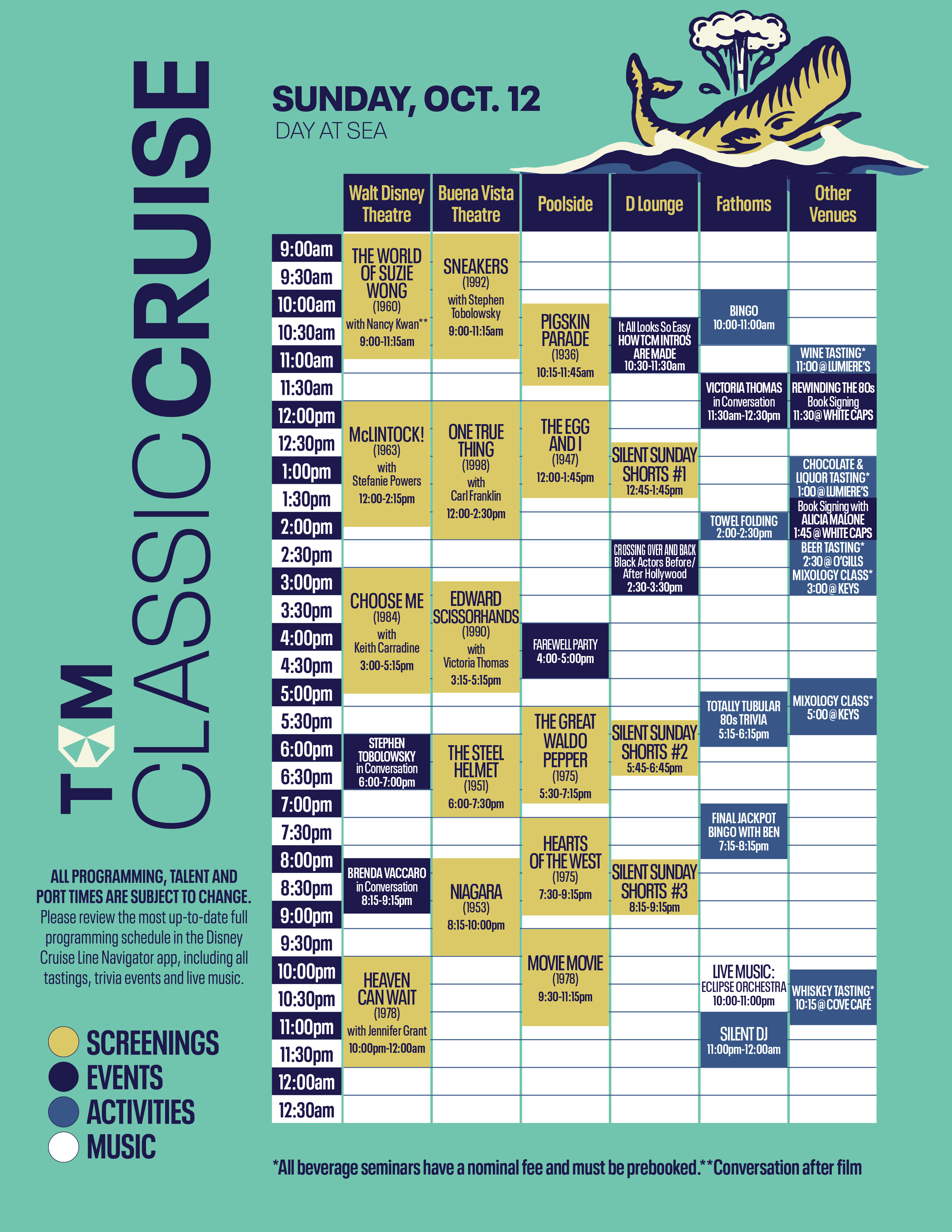 Schedule - TCM Classic Cruise